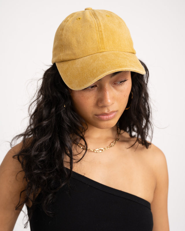 IND Cap Washed Denim Ocher - Things I Like Things I Love