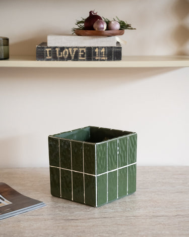 Cutlery Jar Tiles Moss Green – Things I Like Things I Love