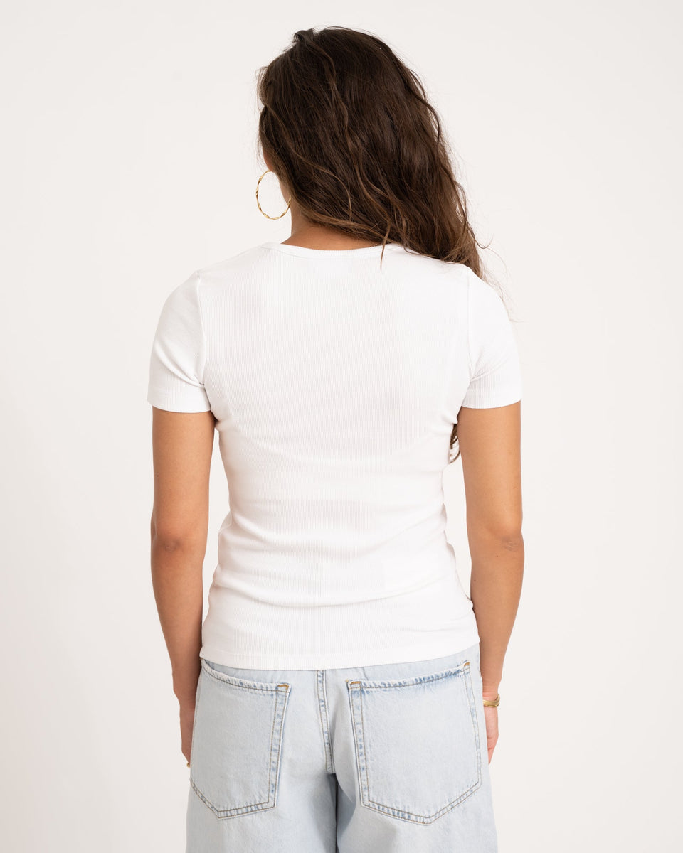 JXFrankie Wash SS Tee Bright White - Things I Like Things I Love