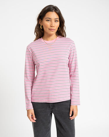Sophia Boxy Stripe Tee Pink - Things I Like Things I Love