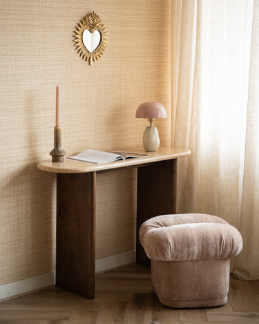 Table Lamp Iron Mushy High Pink/Beige – Things I Like Things I Love