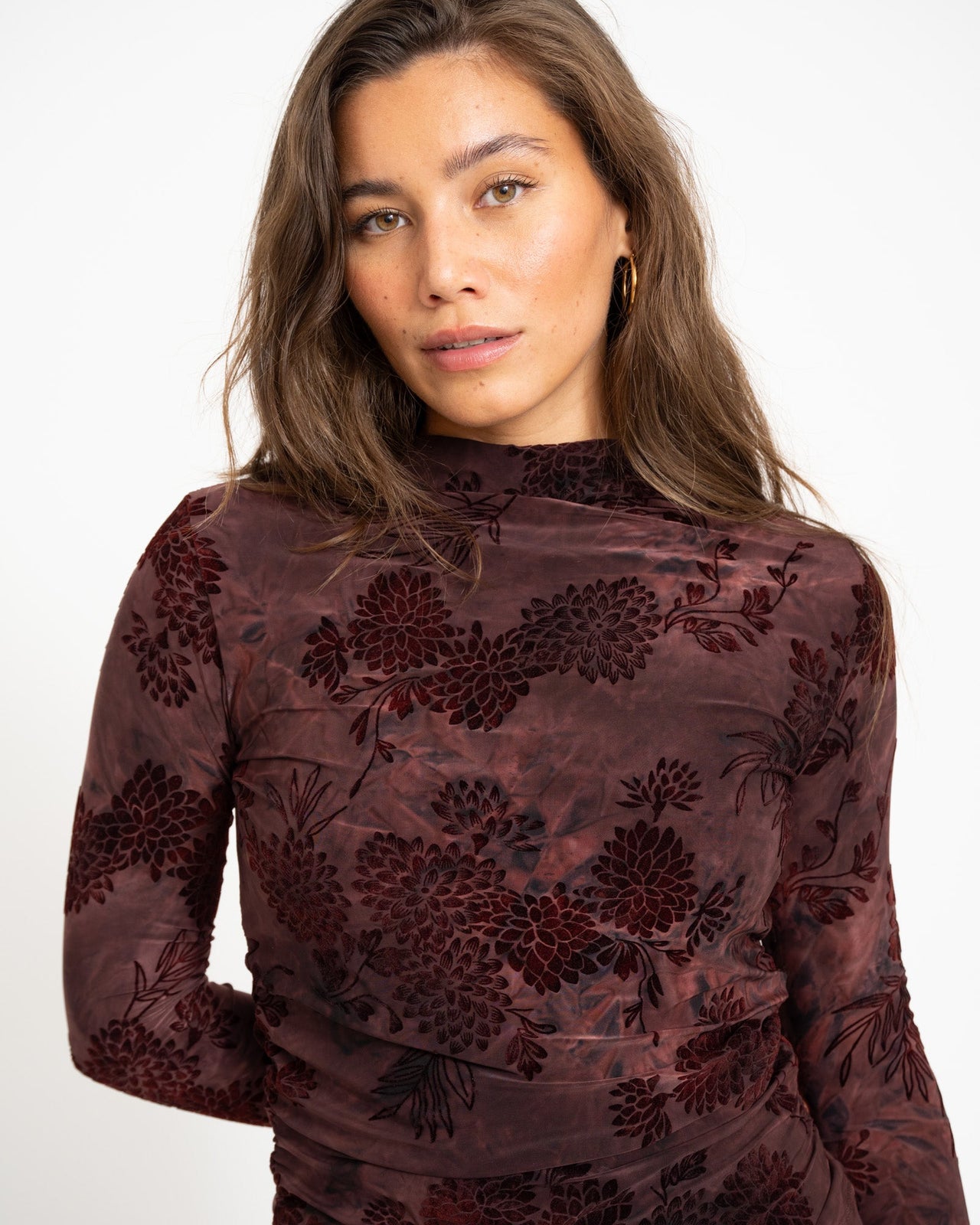 TILTIL Luna Longsleeve Draped Turtle Neck Bordeaux – Things I Like ...