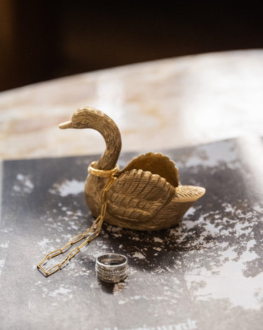 Trinket Dish Swan Brass Gold – Things I Like Things I Love