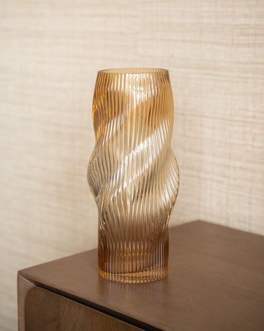 Vase Flowy Glass Brown – Things I Like Things I Love